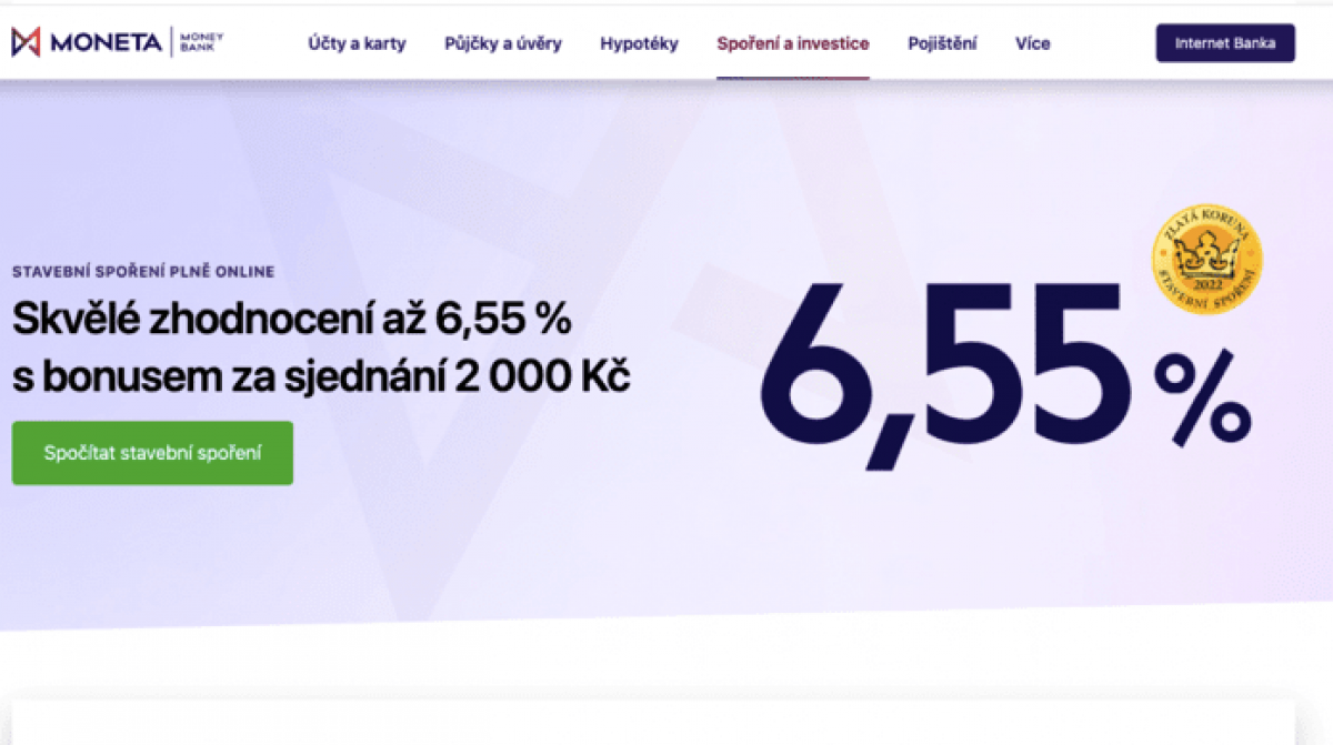 Moneta stavební spoření Wustenrot recenze - přihlášení | Finaton.com