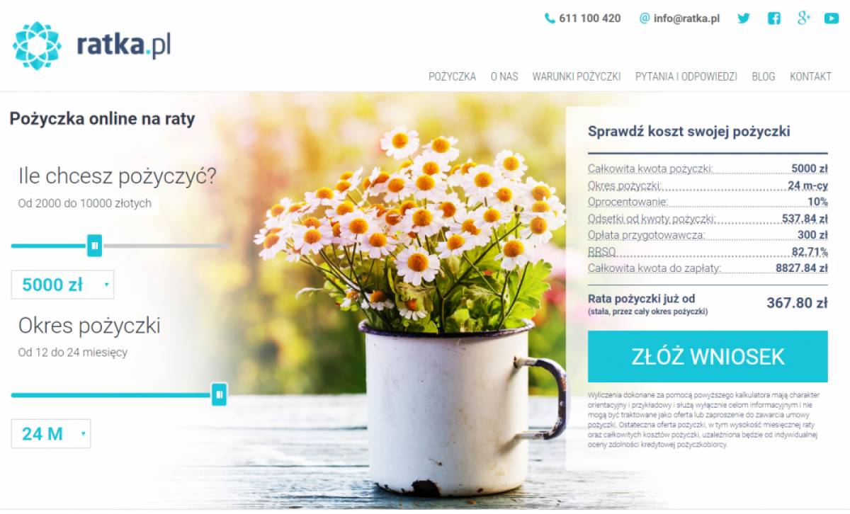 Ratka – do 10 000 zł na 2 lata – Recenzja pożyczki | Finaton.com