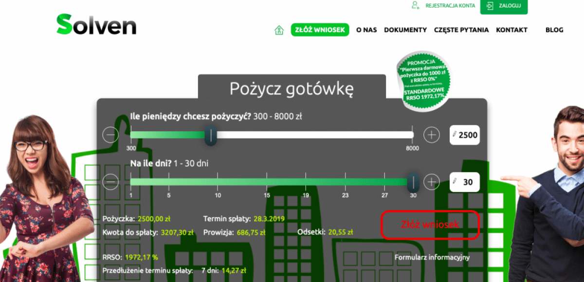 Solven - pierwsza pożyczka bez kosztów - Wiarygodna recenzja | Finaton.com